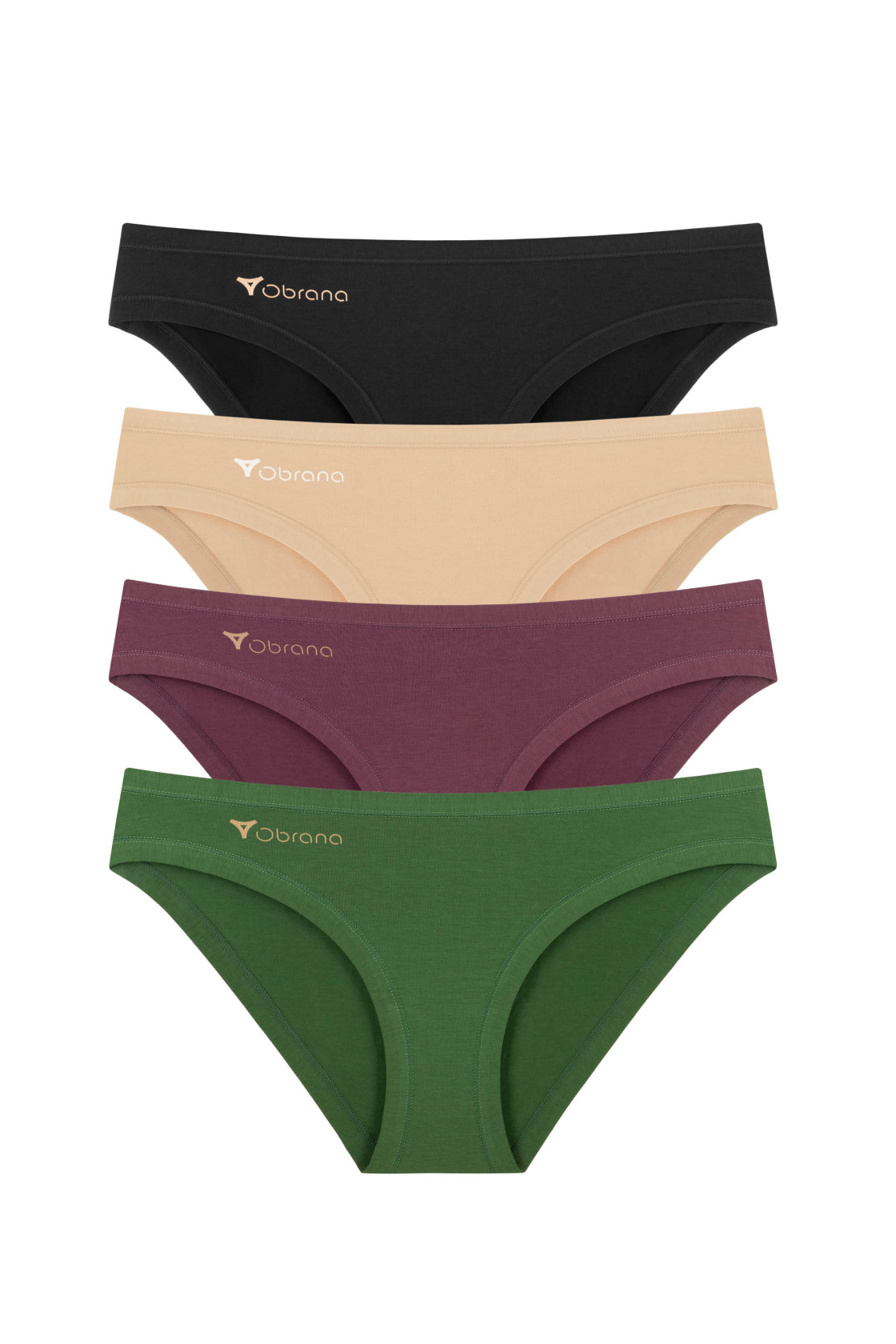 200-30 Brief Panty (4 st ) Obrana 01/04/124/125 black, beige, sangria ...